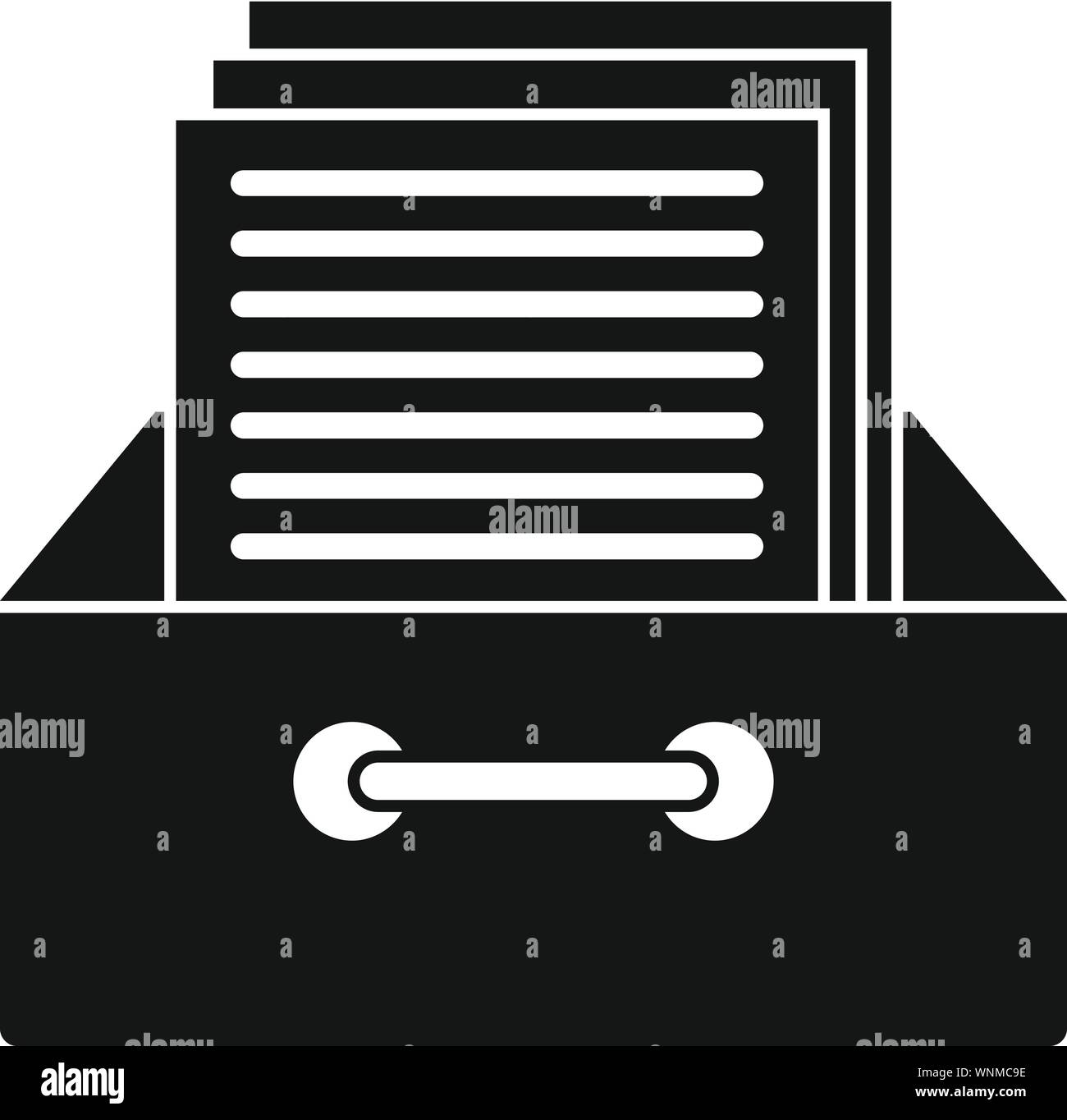 Archive papers icon. Simple illustration of archive papers vector icon ...