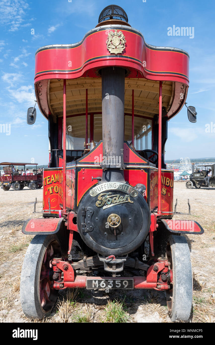 Blandford Forum.Dorset.United Kingdom.August 24th 2019.A red Foden ...