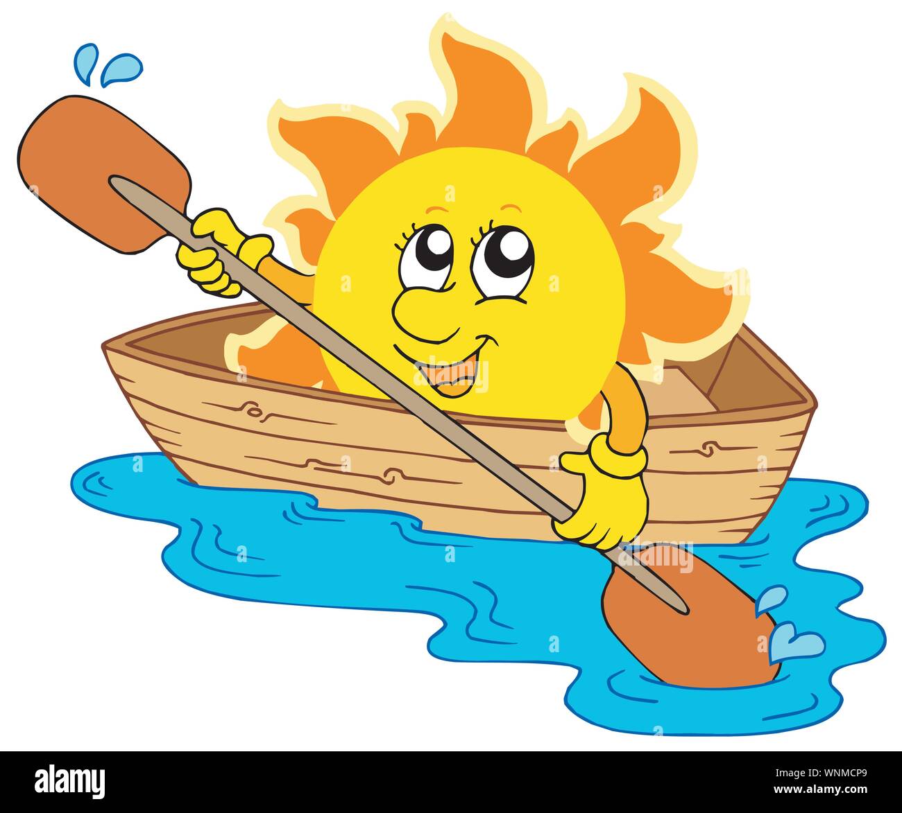 Sun in boat Stock Vector Image & Art - Alamy