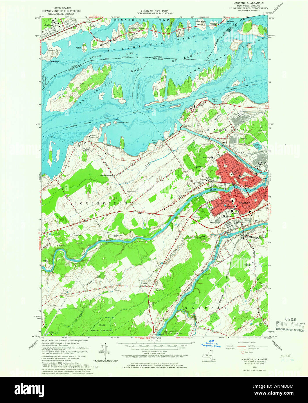 Massena, new york map hi-res stock photography and images - Alamy