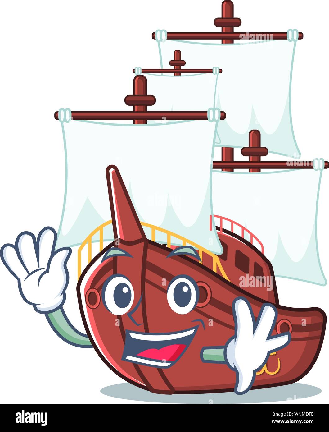 Wave goodbye boat Stock Vector Images - Alamy