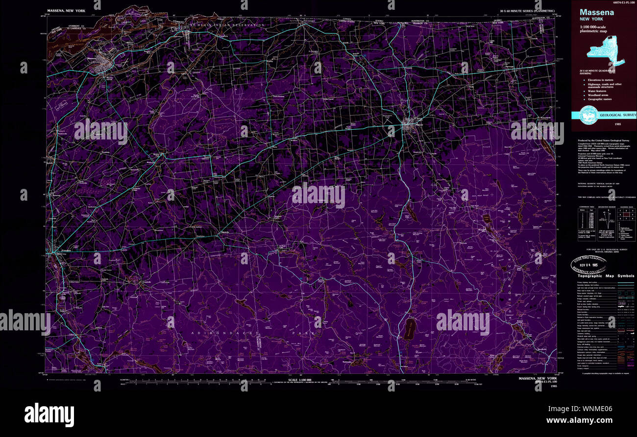 Massena, new york map hi-res stock photography and images - Alamy