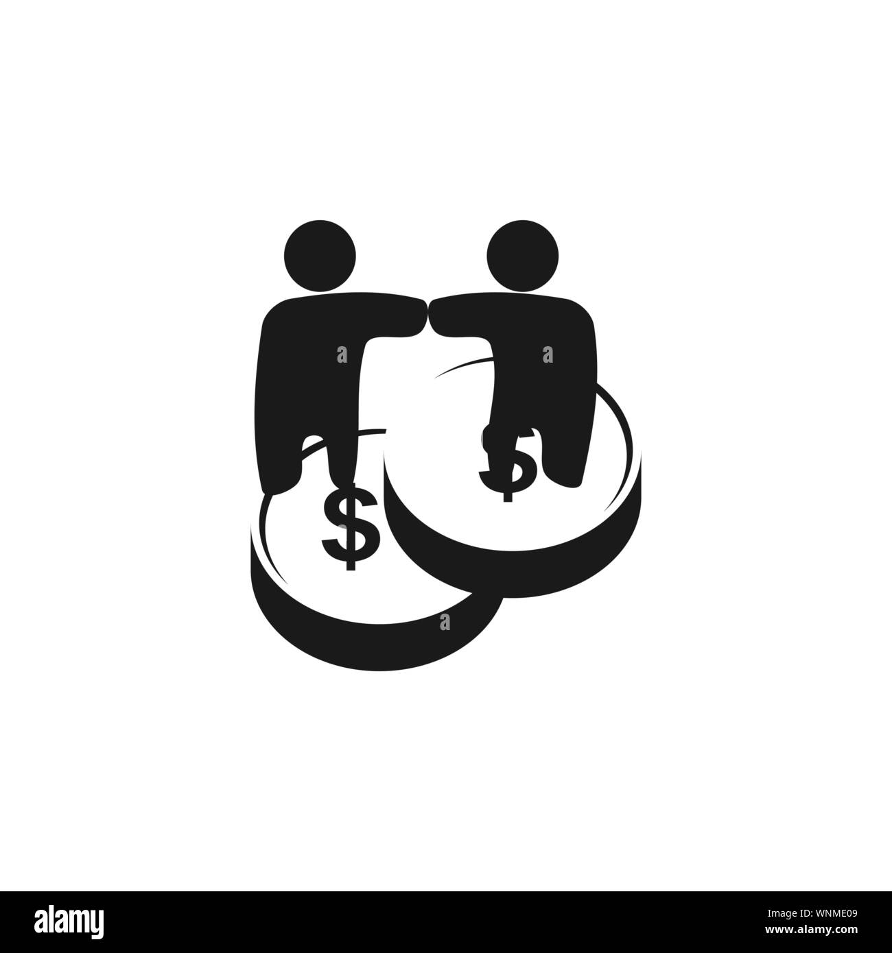 Commitment Teamwork Together Business Black Logo Illustration Vector ...