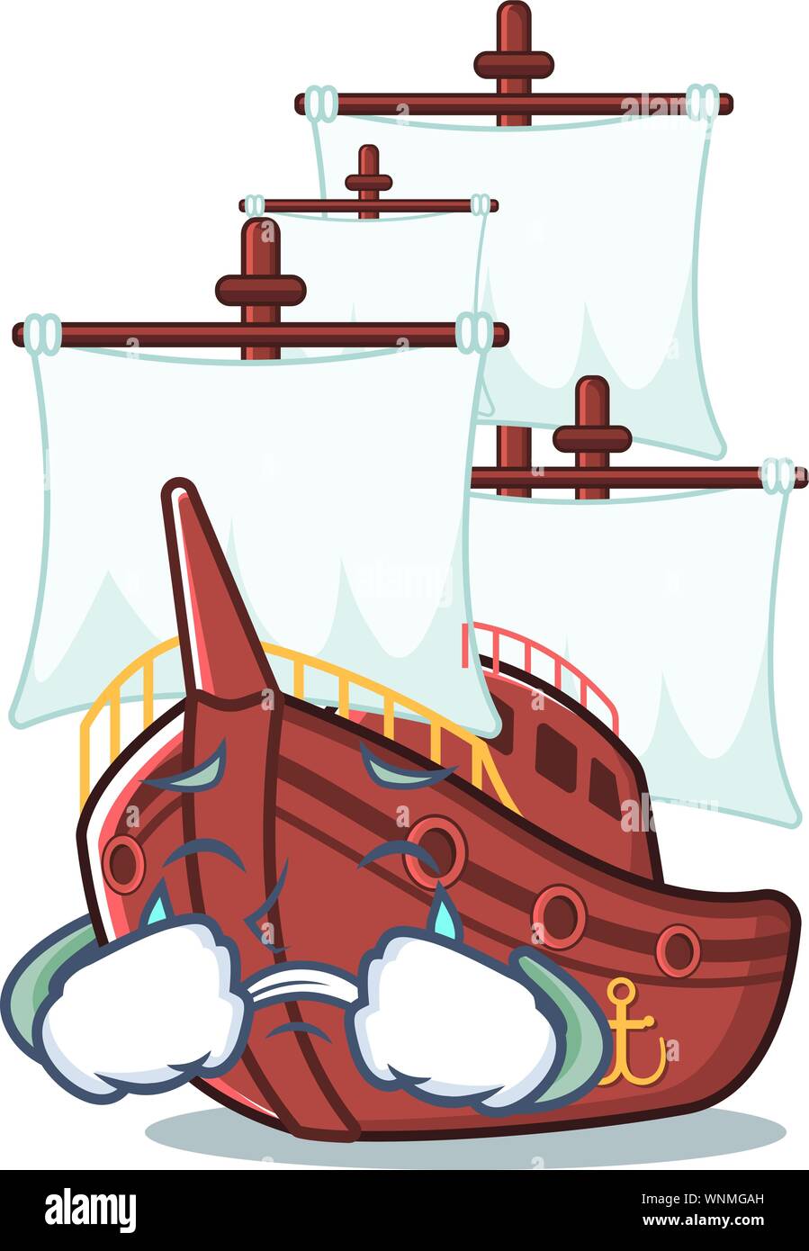 Crying mascot shaped a pirate ship toys Stock Vector Image & Art - Alamy