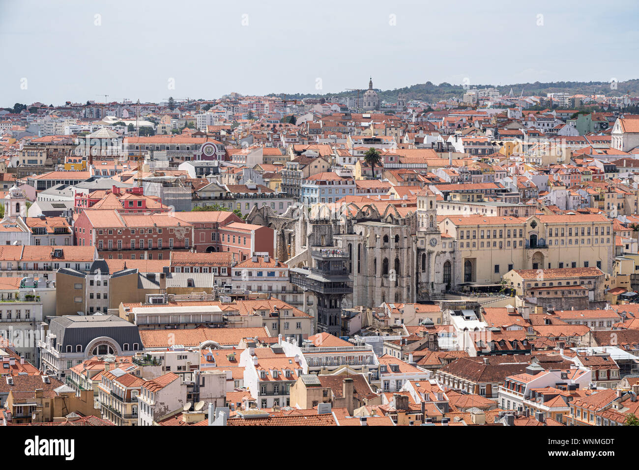 Panorama over the rooftops of Lisbon in Portugal Stock Photo - Alamy