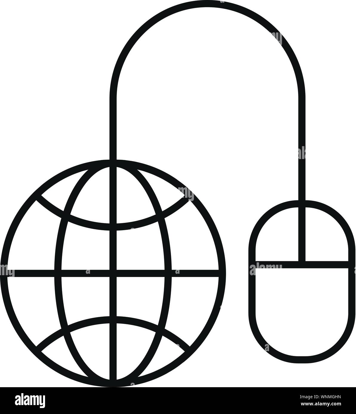 Global web banking icon. Outline global web banking vector icon for web ...