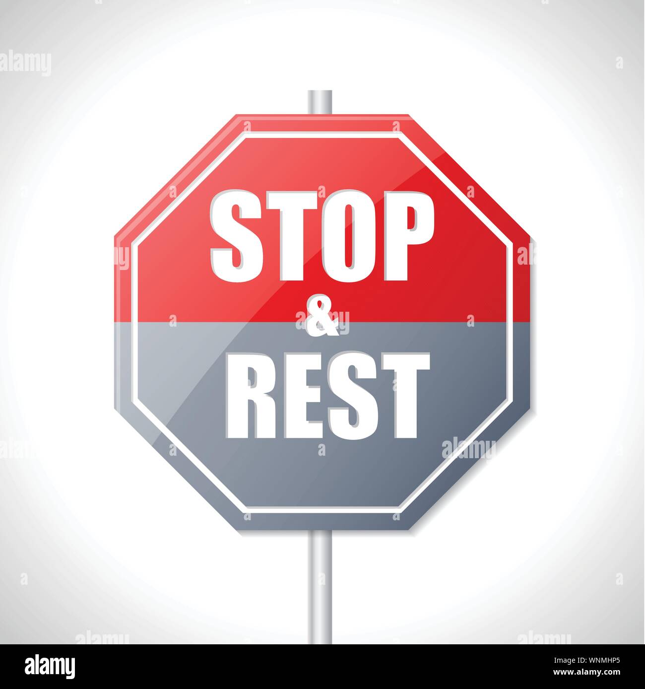 Stop and rest sign Stock Vector Image & Art - Alamy