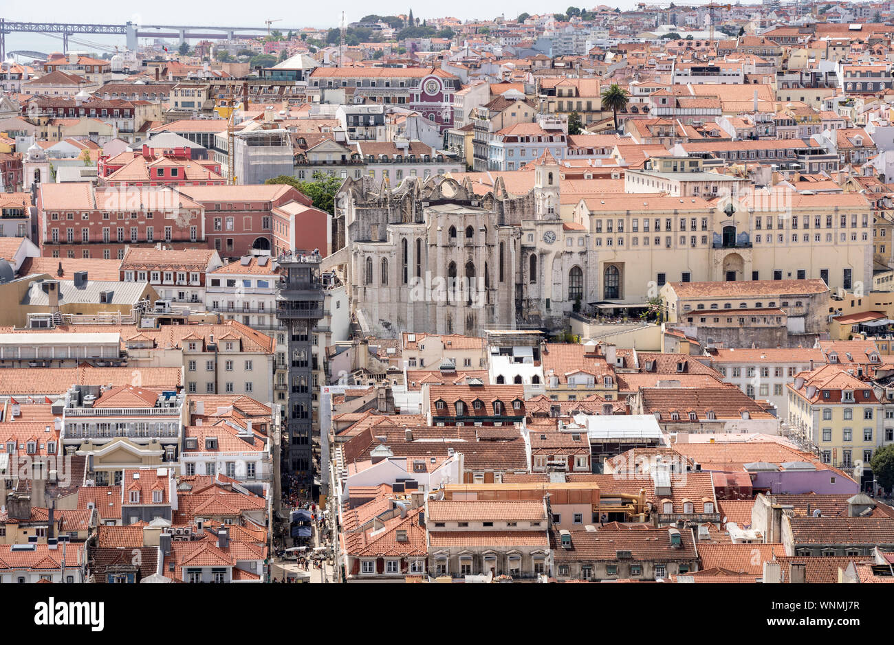 Panorama over the rooftops of Lisbon in Portugal Stock Photo - Alamy