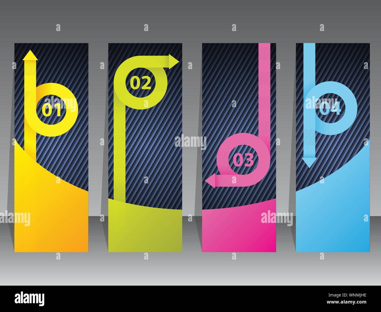 Colorful label set with arrow ribbons Stock Vector Image & Art - Alamy