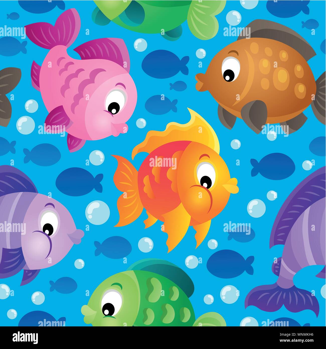 Fish theme seamless background 2 Stock Vector Image & Art - Alamy