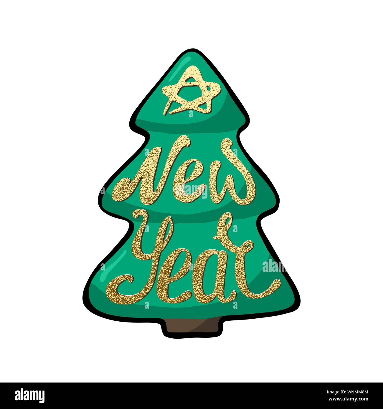 Christmas color icon. Cute hand drawn clip art for winter holidays ...