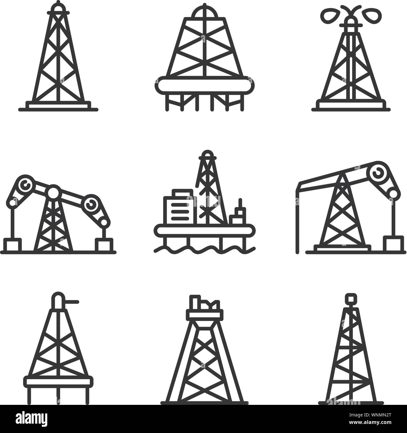 Onshore drilling derrick Stock Vector Images - Alamy