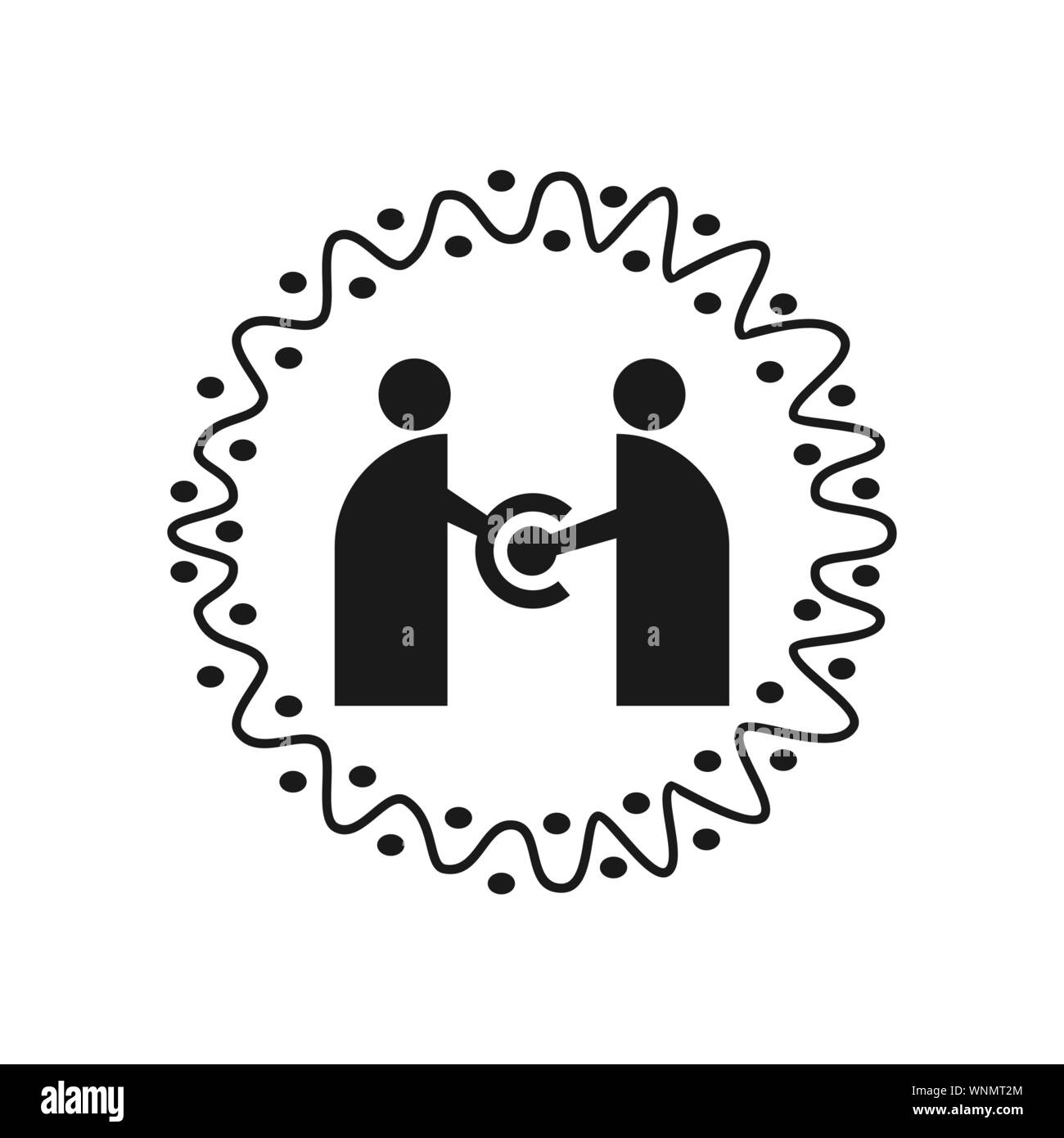 Commitment Teamwork Together Business Black Logo Illustration Vector ...