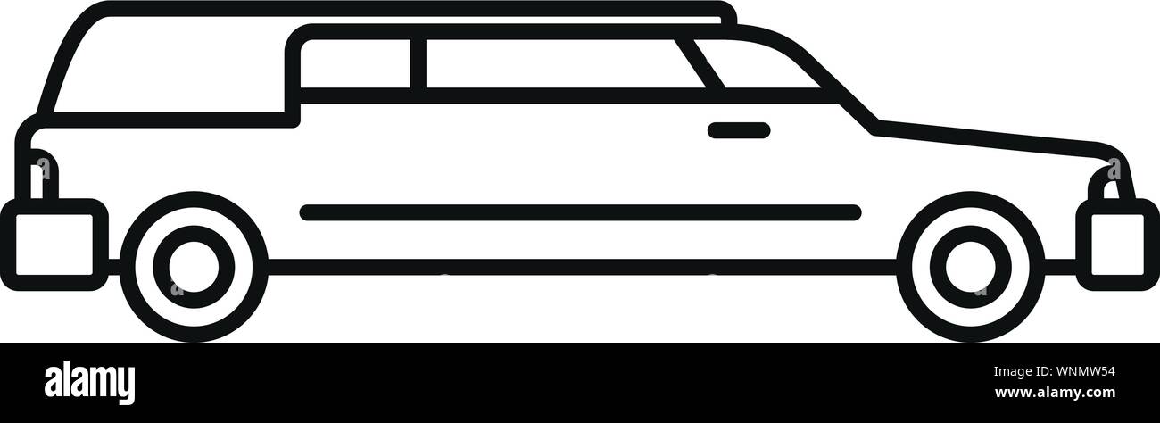 Business limousine icon. Outline business limousine vector icon for web ...
