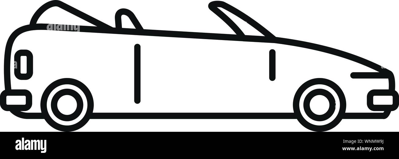 Fast cabriolet icon. Outline fast cabriolet vector icon for web design ...