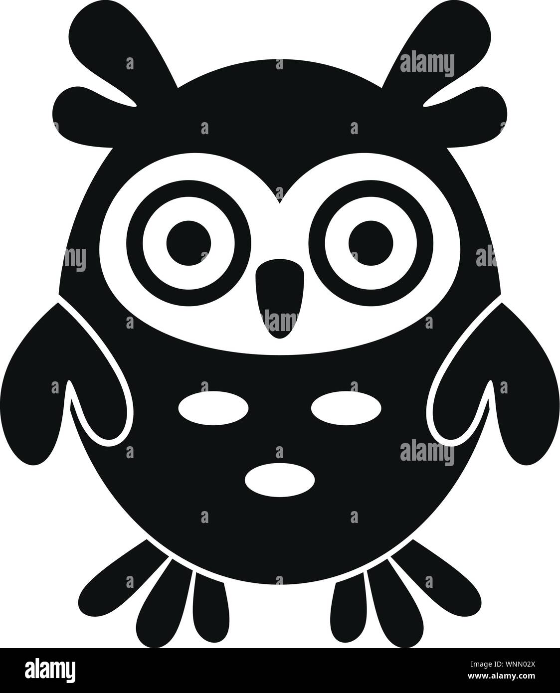 Adorable owl icon. Simple illustration of adorable owl vector icon for ...