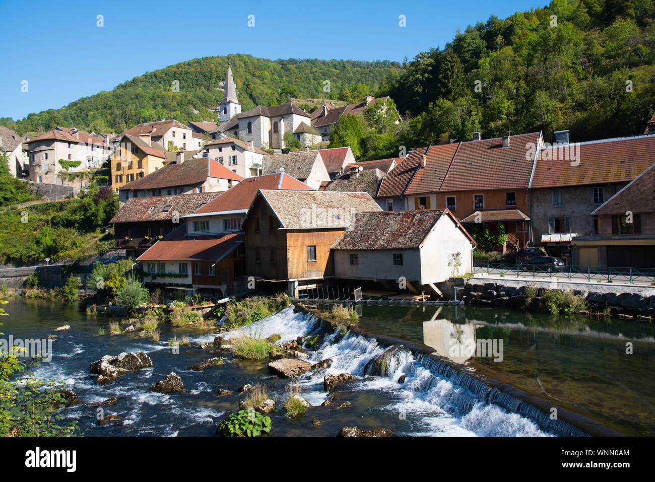 Beautiful village of Lods in the Franche Comté region in France Stock ...