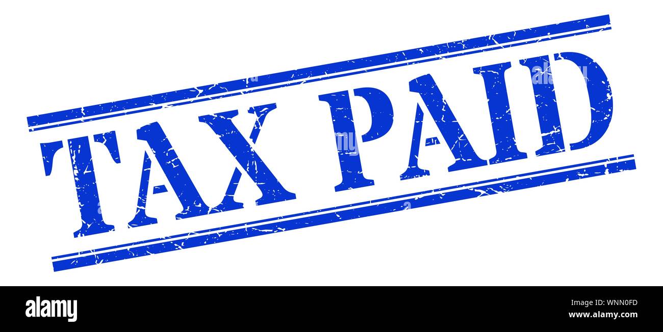 tax paid stamp. tax paid square grunge sign. tax paid Stock Vector ...