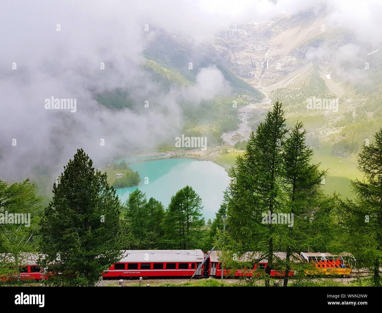 Swiss train lake hi-res stock photography and images - Alamy