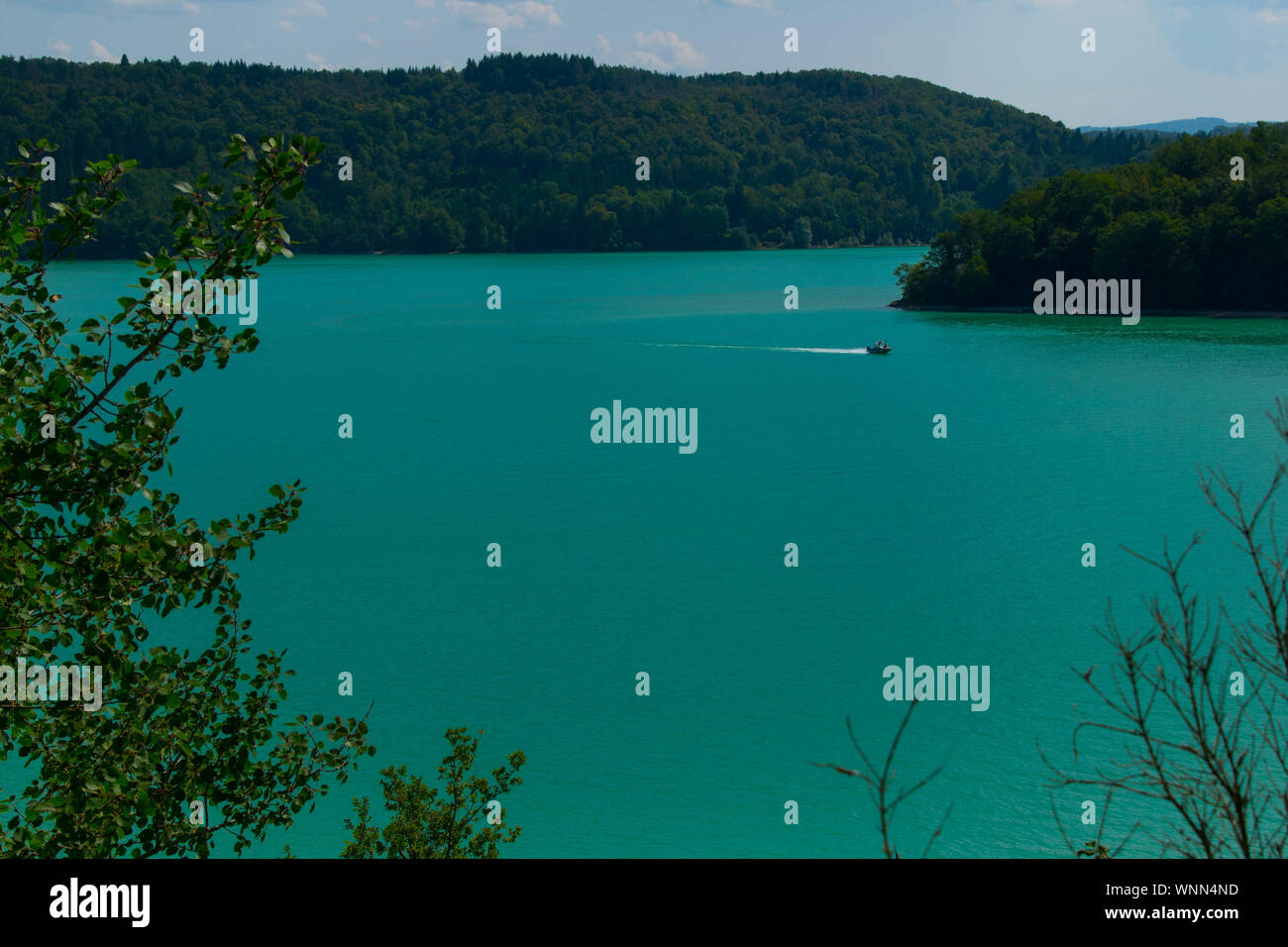 Stunning lac de Vouglans in the Franche Comté region in France Stock ...