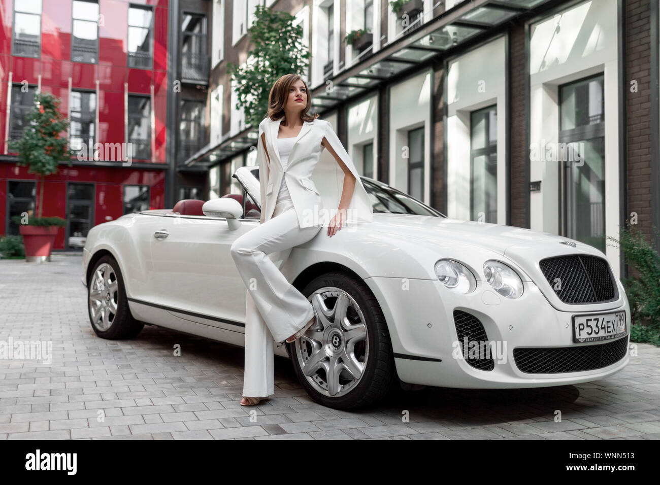 Business lady with expensive car Stock Photo - Alamy
