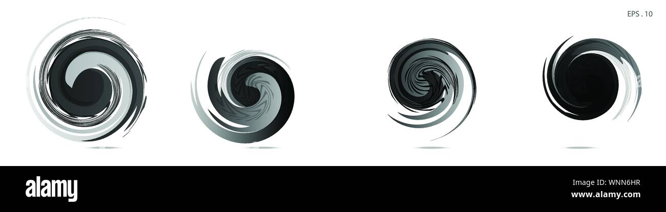 Collection of modern abstract graphic elements. Vortex vector ...