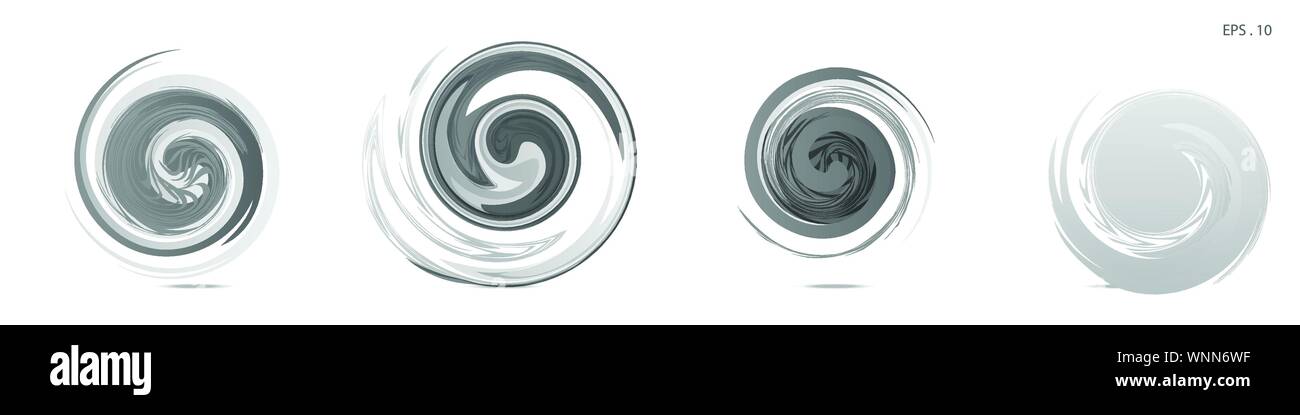Collection of modern abstract graphic elements. Vortex vector ...