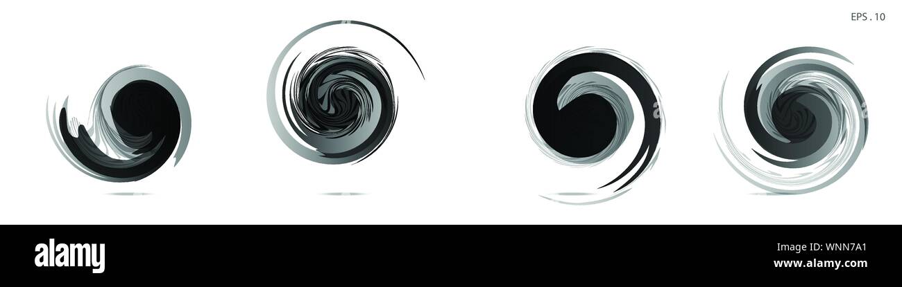Collection of modern abstract graphic elements. Vortex vector ...