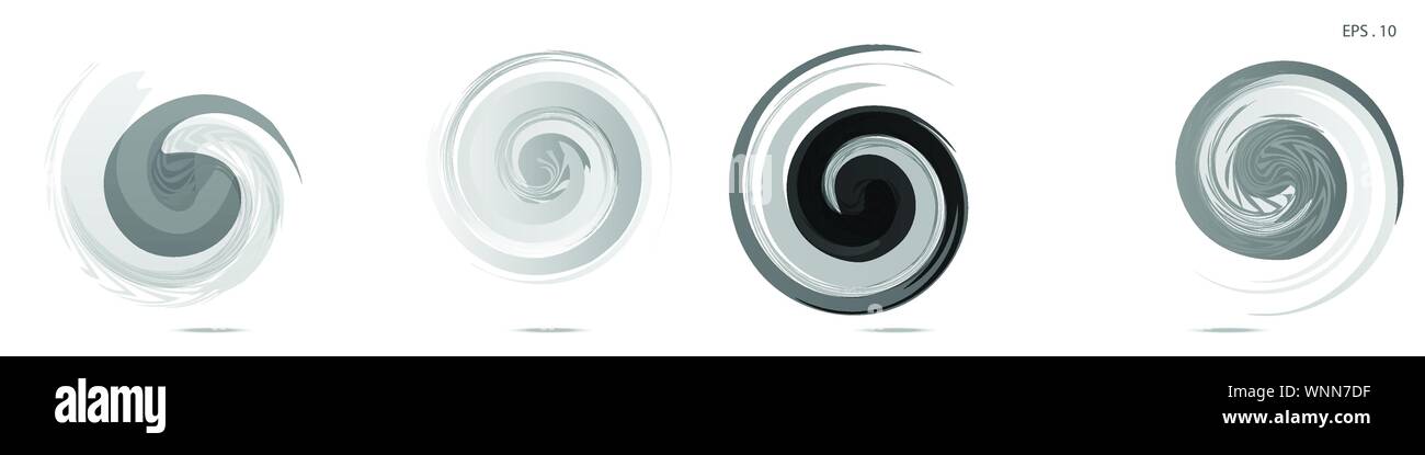 Collection of modern abstract graphic elements. Vortex vector ...