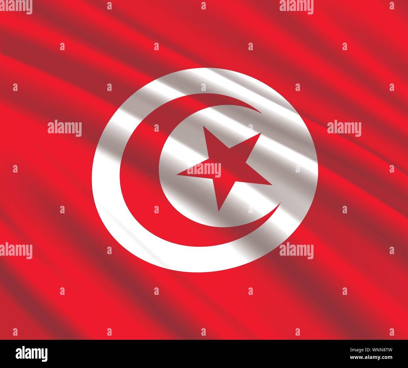 Background with 3d waving flag of Tunisia Stock Vector Image & Art - Alamy