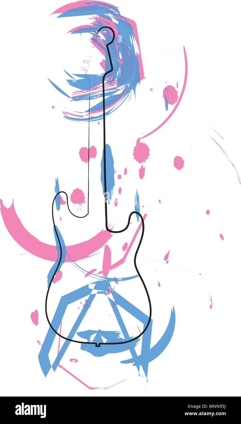 Abstract guitar illustration Stock Vector Image & Art - Alamy