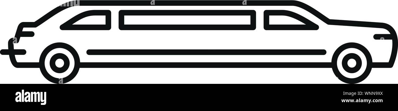 Party limousine icon. Outline party limousine vector icon for web ...