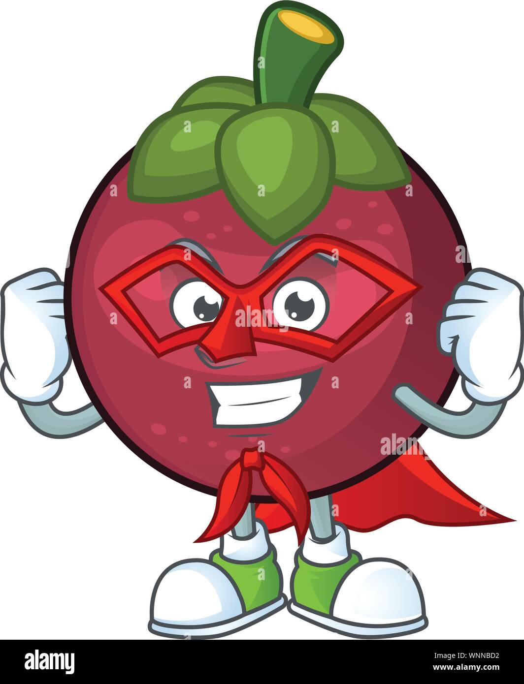 Super hero fruit mangosteen cartoon character for health Stock Vector ...