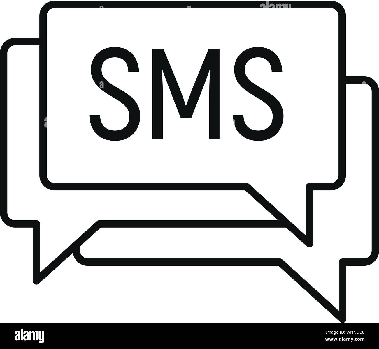 Sms marketing icon. Outline sms marketing vector icon for web design ...