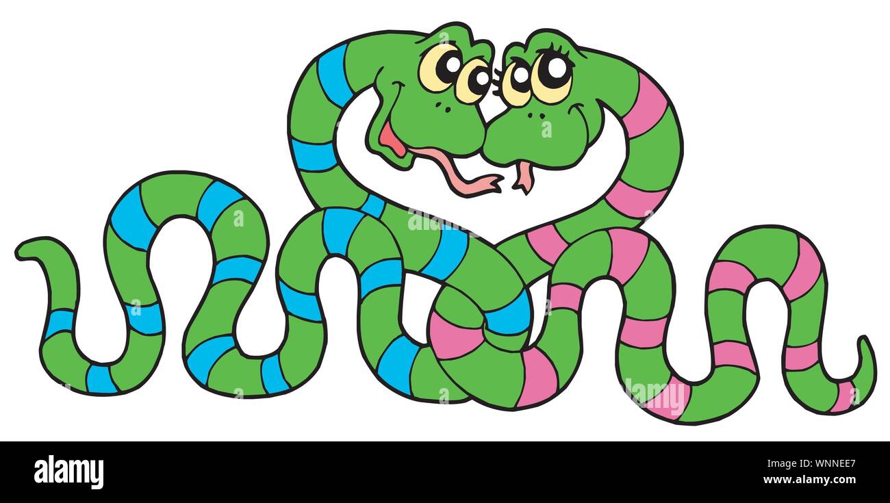 Pair of snakes Stock Vector Images - Alamy