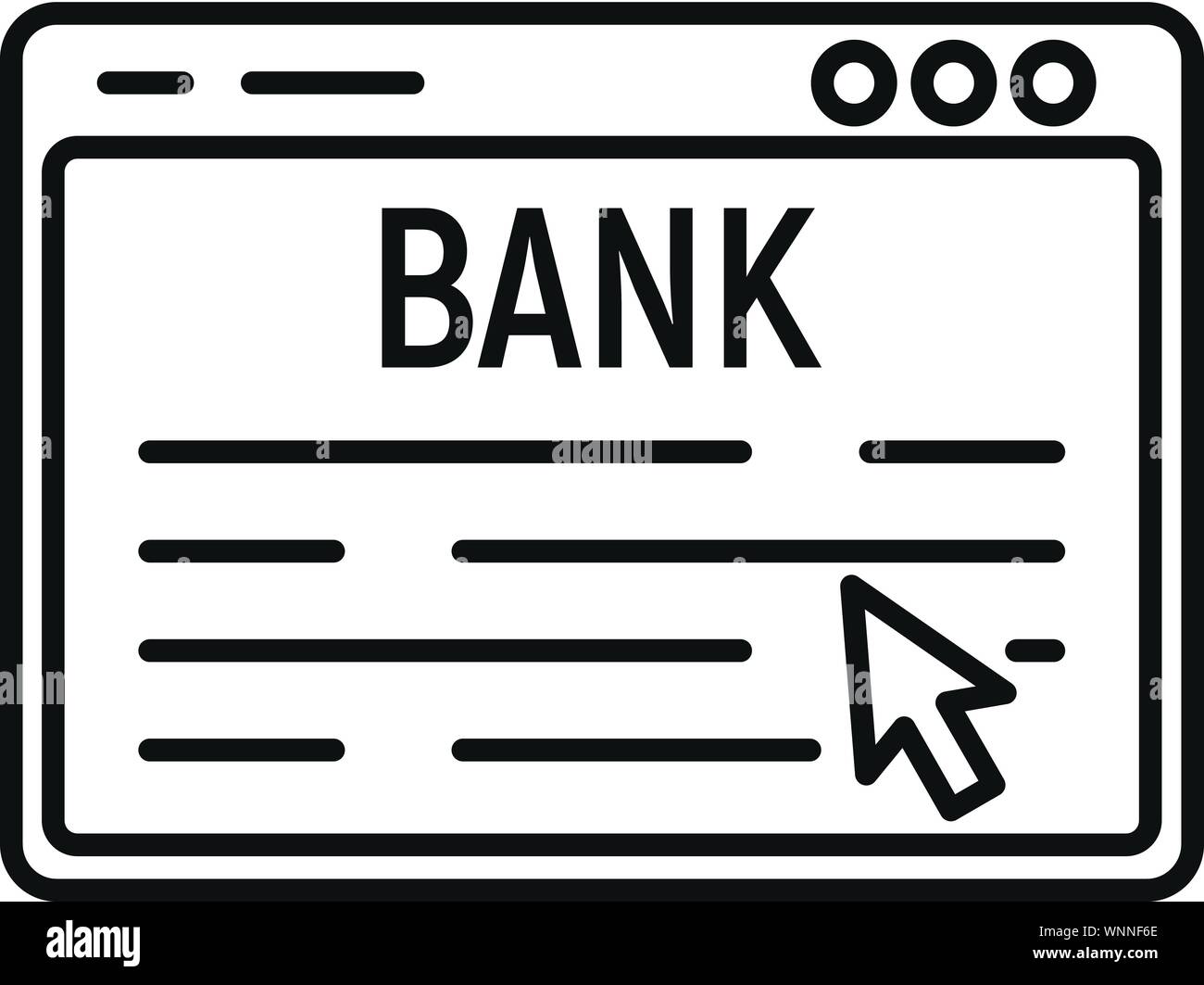 Web banking icon. Outline web banking vector icon for web design ...