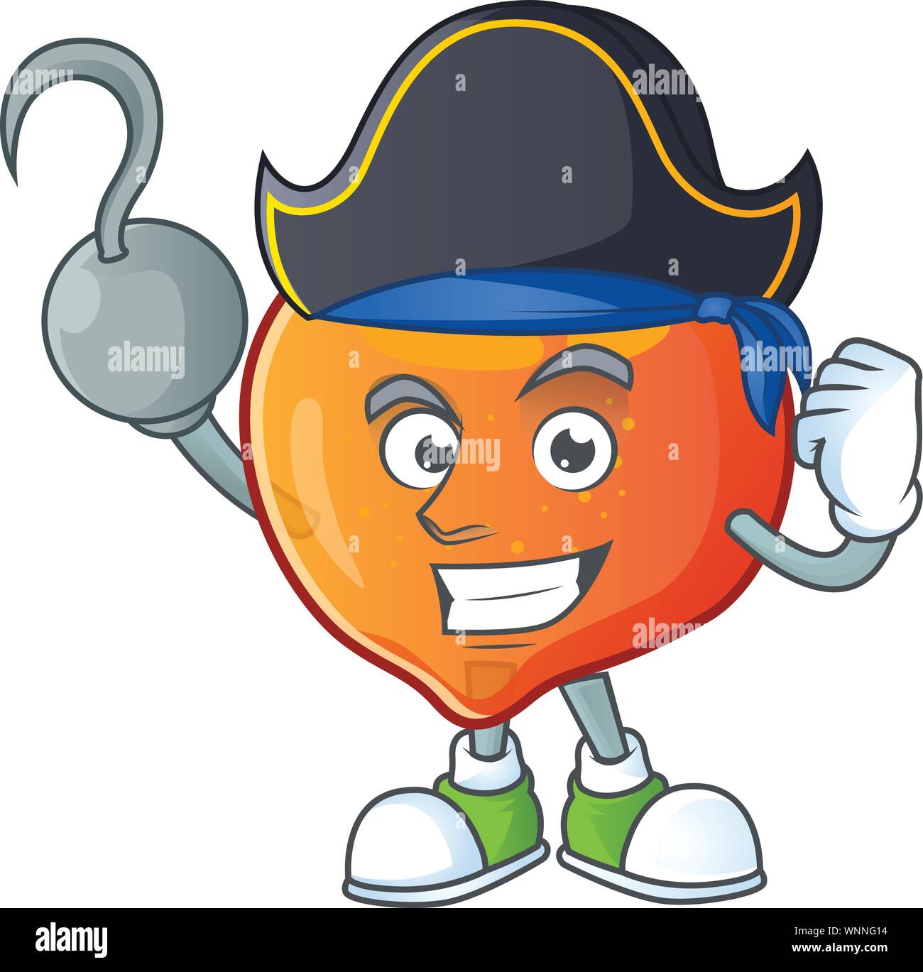 Pirate nectarian fresh cartoon character with mascot Stock Vector Image ...