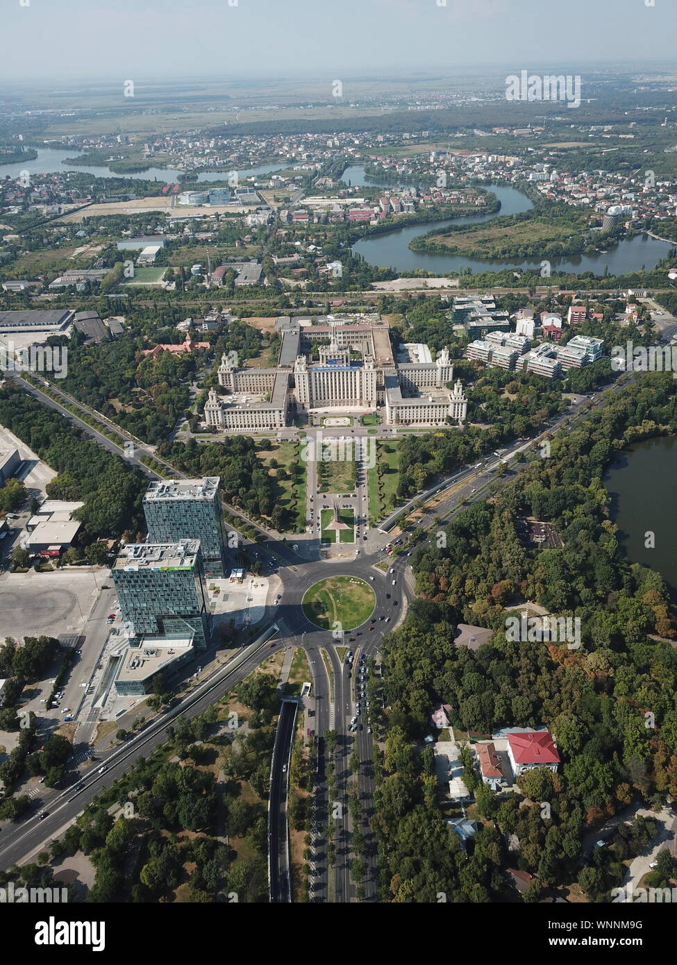 Bucharest palace of parliament aerial hi-res stock photography and ...