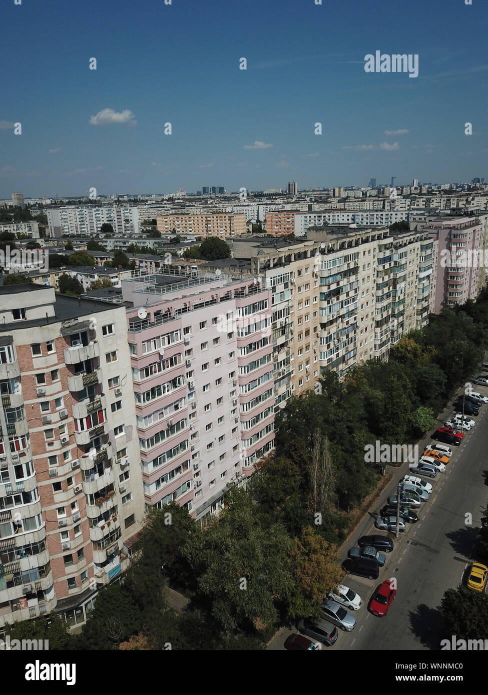 Bucharest Cityscape drone sights Romania Stock Photo - Alamy