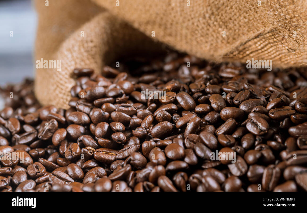 Coffee beans in fabric hi-res stock photography and images - Alamy