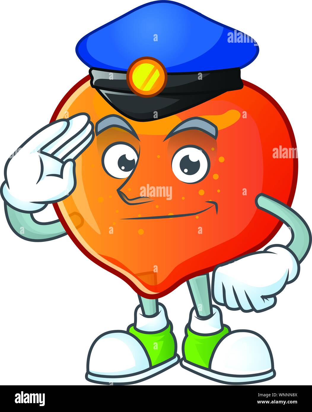 Police nectarian fresh cartoon character with mascot Stock Vector Image ...