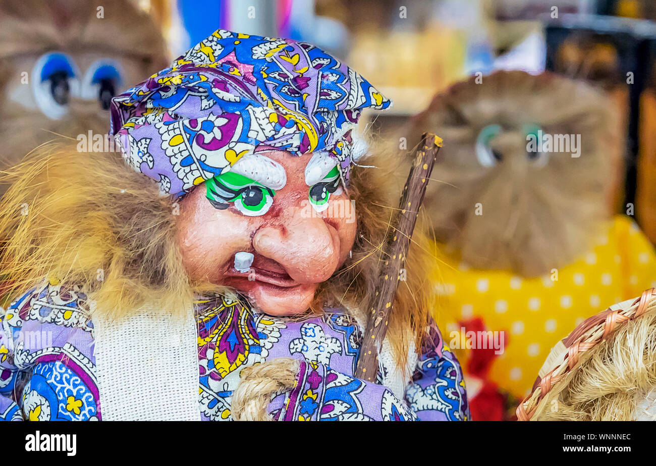 Statuette of the evil witch. In Russian folk tales - Baba Yaga Stock ...