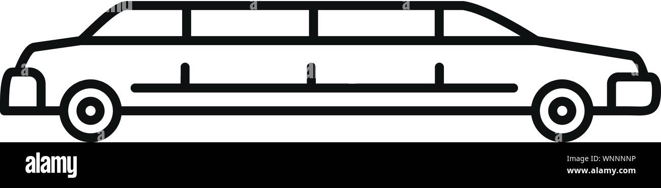 Luxury limousine icon. Outline luxury limousine vector icon for web ...