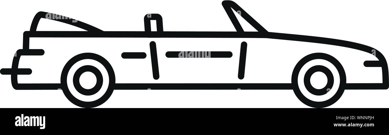 Modern cabriolet icon. Outline modern cabriolet vector icon for web ...