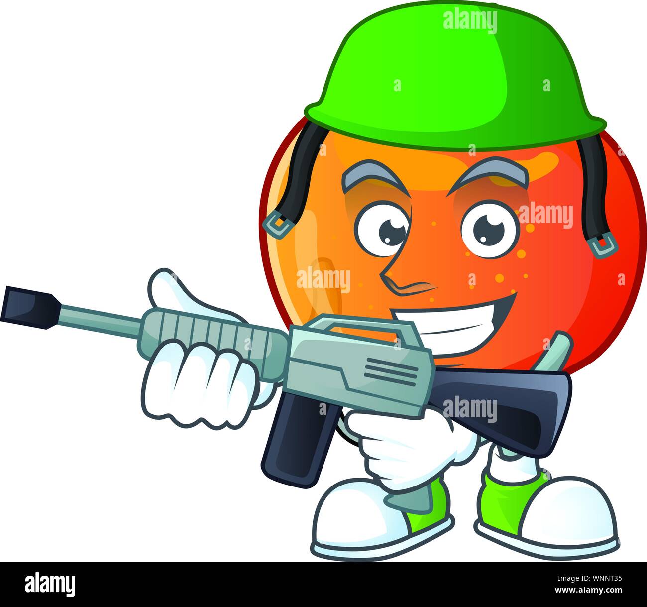 Army nectarian fresh cartoon character with mascot Stock Vector Image ...