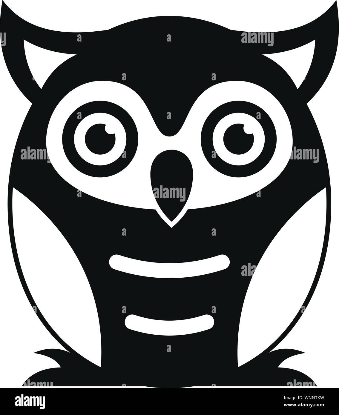 Cute kid owl icon. Simple illustration of cute kid owl vector icon for ...