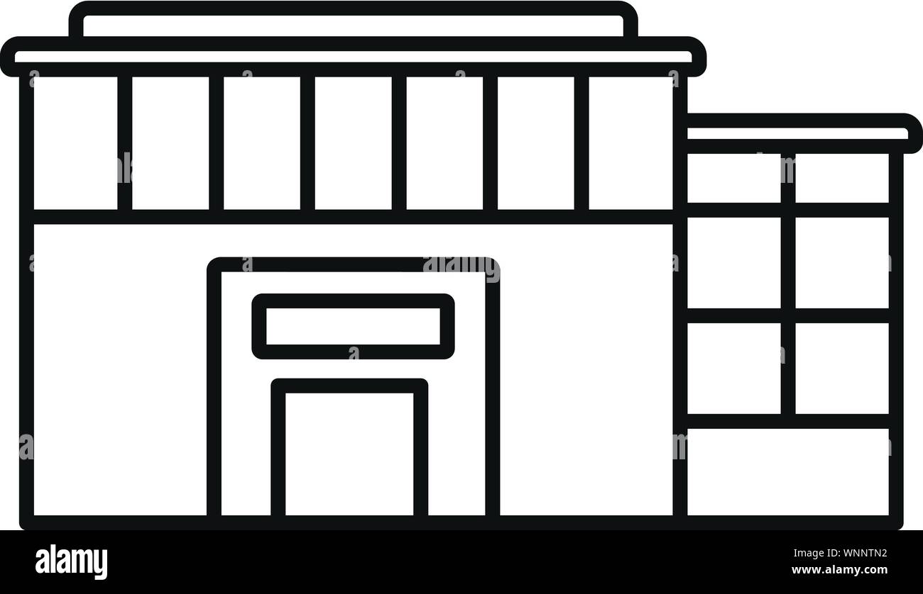 Fashion modern mall icon. Outline fashion modern mall vector icon for ...