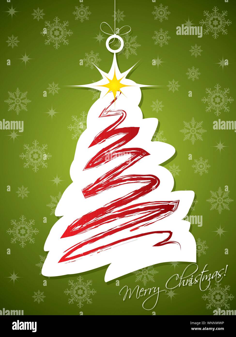 Christmas tree label hanging Stock Vector Image & Art - Alamy