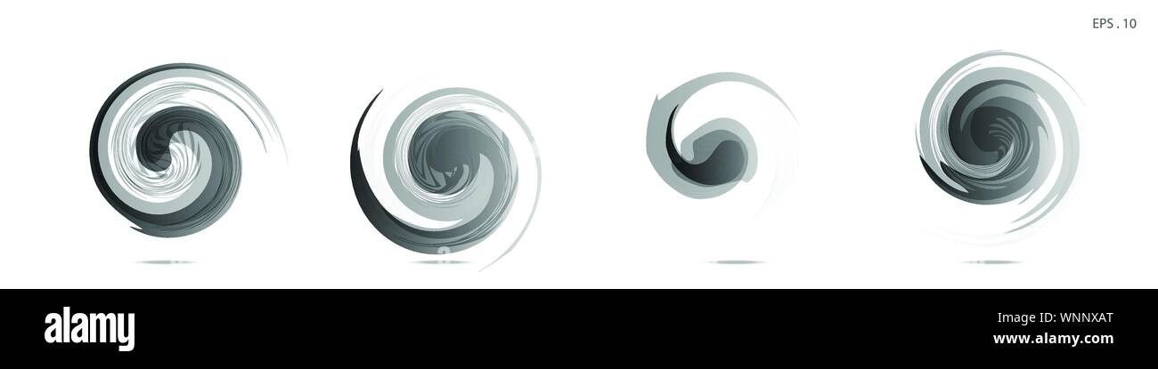 Collection of modern abstract graphic elements. Vortex vector ...
