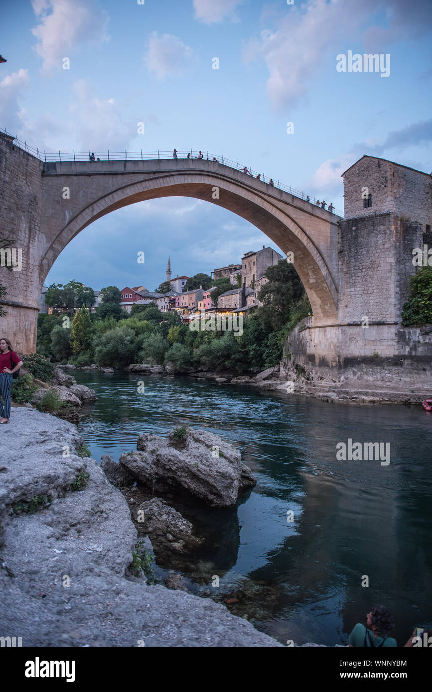 Mostar. Mostar's historic bridge Stock Photo - Alamy